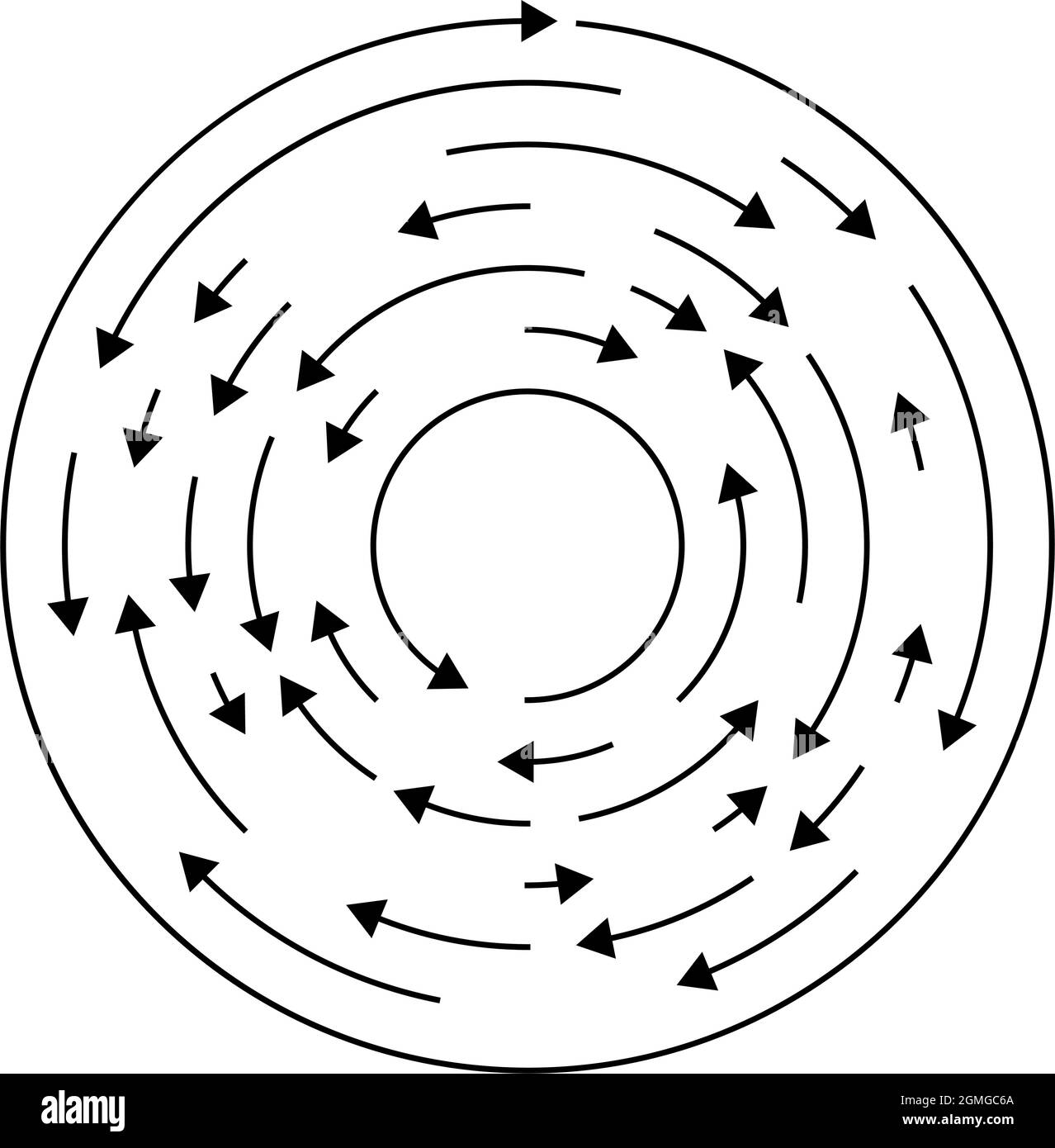 Circular, circle arrows in reverse, opposite direction - stock vector ...