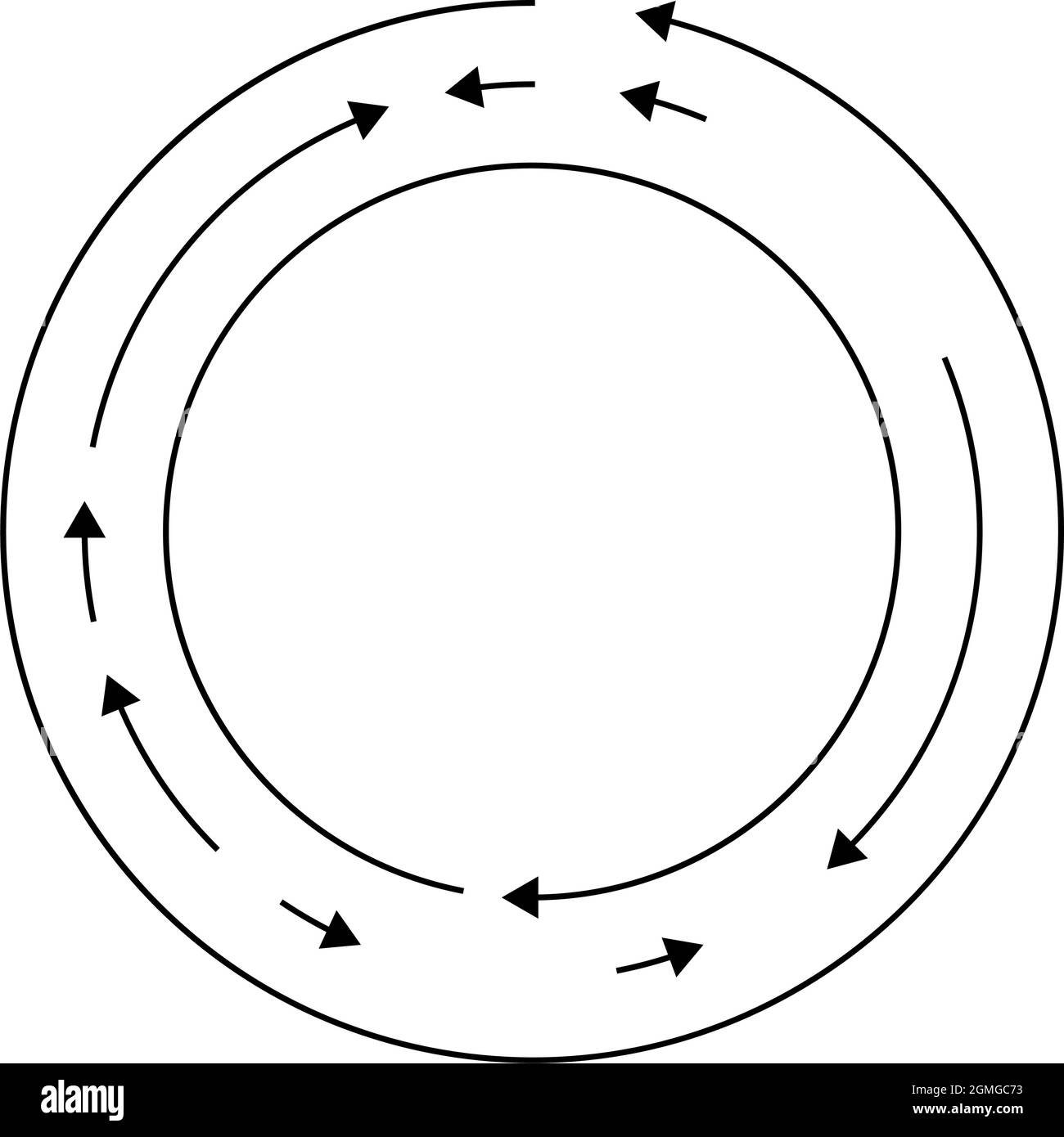 Circular, circle arrows in reverse, opposite direction - stock vector ...