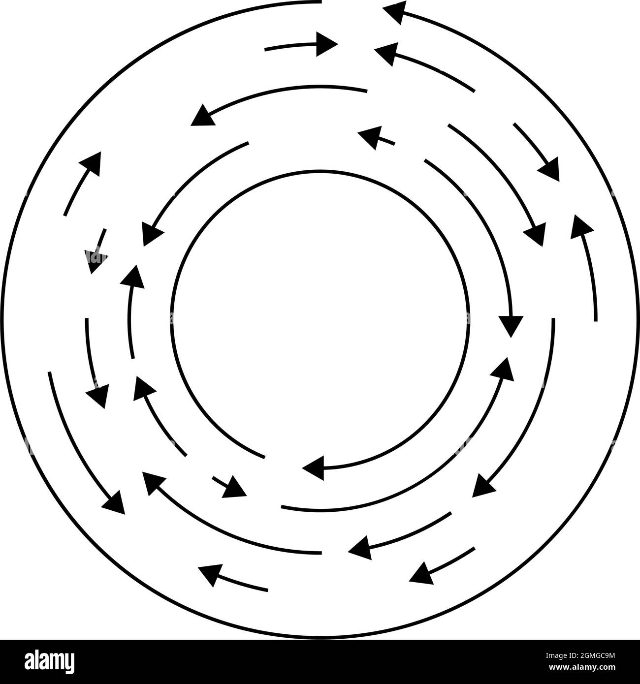Circular, circle arrows in reverse, opposite direction - stock vector ...