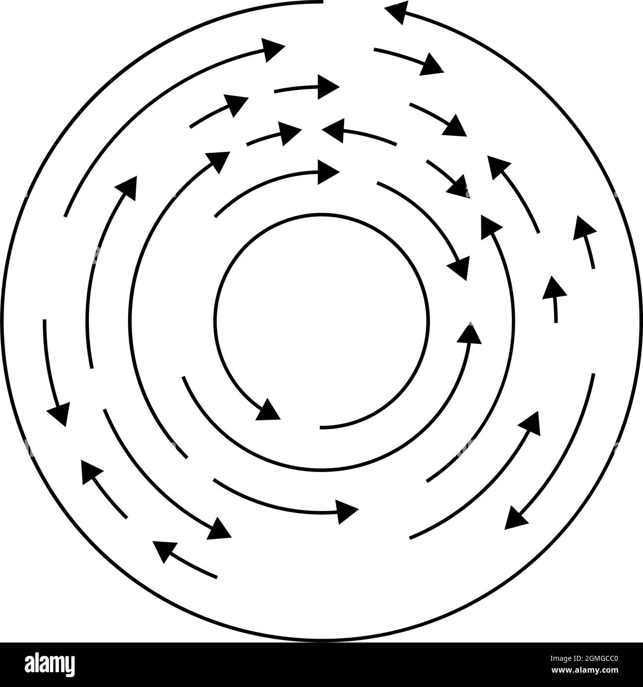 Circular, circle arrows in reverse, opposite direction - stock vector ...