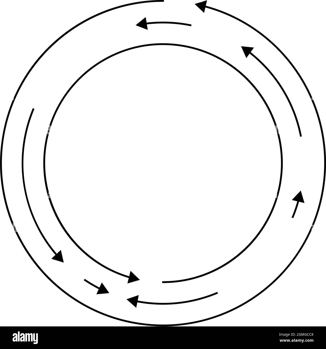 Circular, circle arrows in reverse, opposite direction - stock vector ...