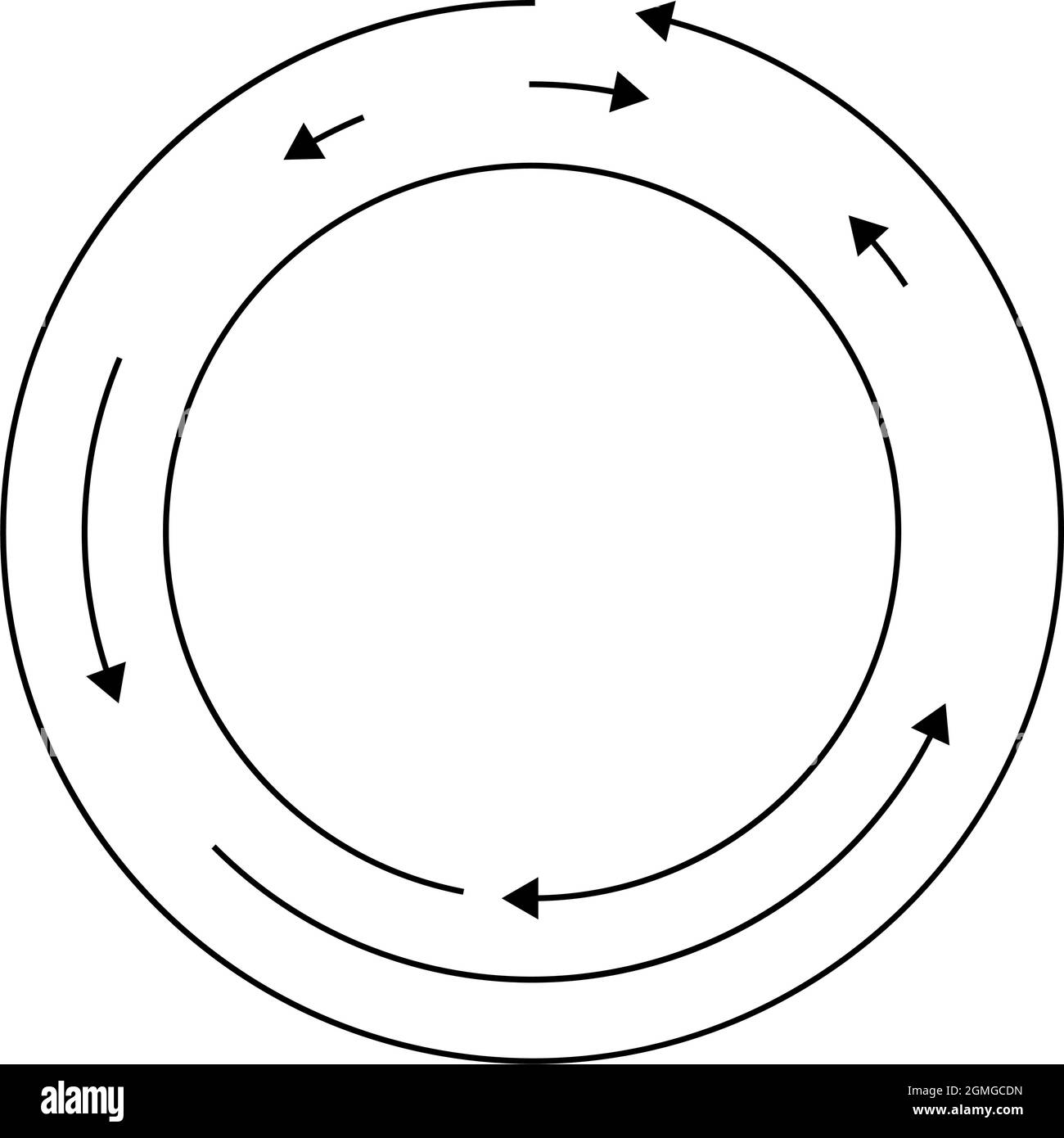 Circular, circle arrows in reverse, opposite direction - stock vector ...