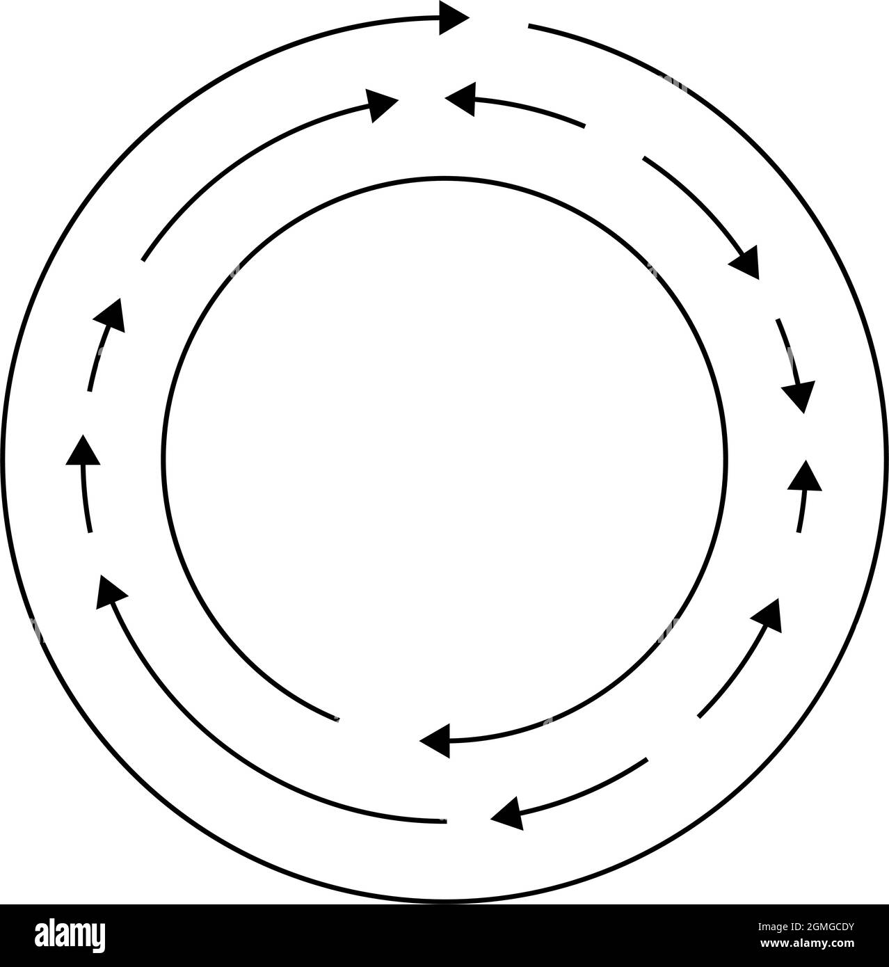 Circular, circle arrows in reverse, opposite direction - stock vector ...