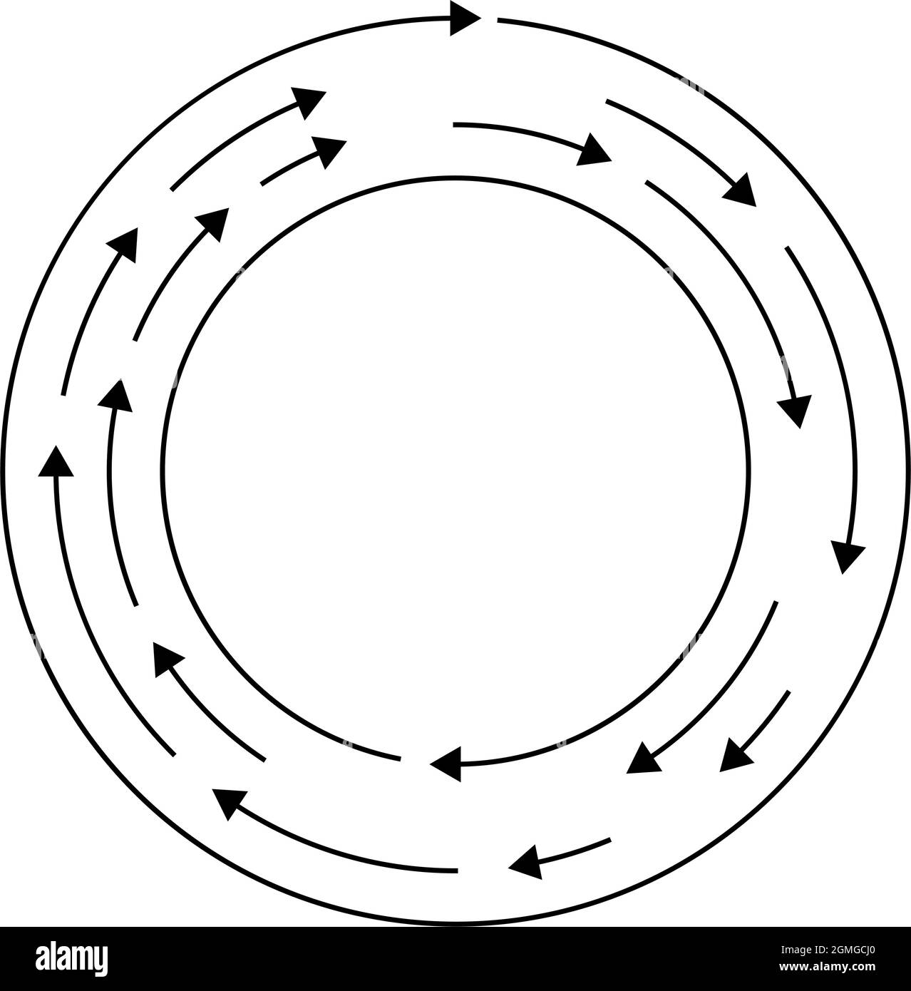 Circular, concentric segmented circles, rings. Abstract geometric ...