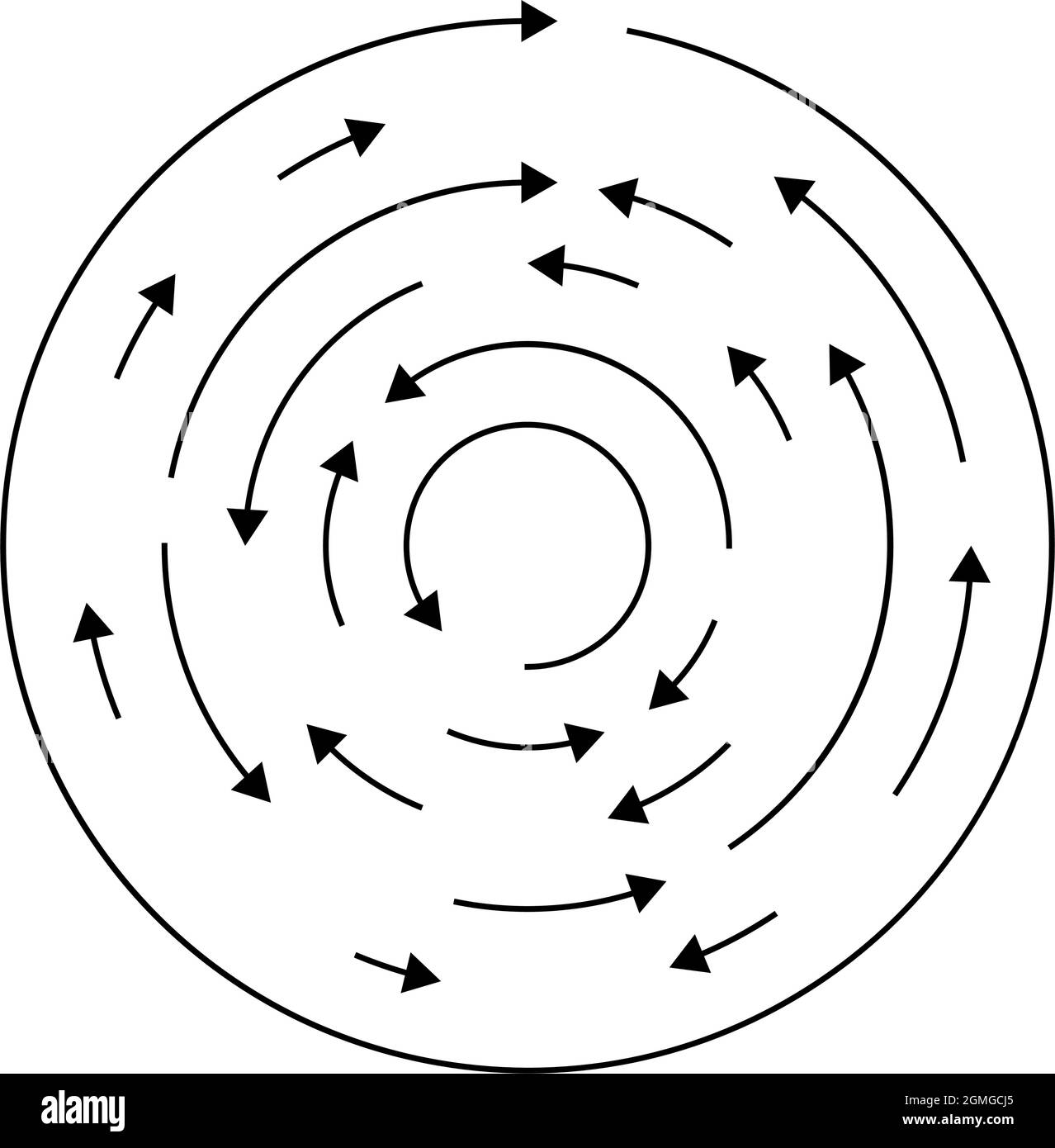 Circular, circle arrows in reverse, opposite direction - stock vector ...