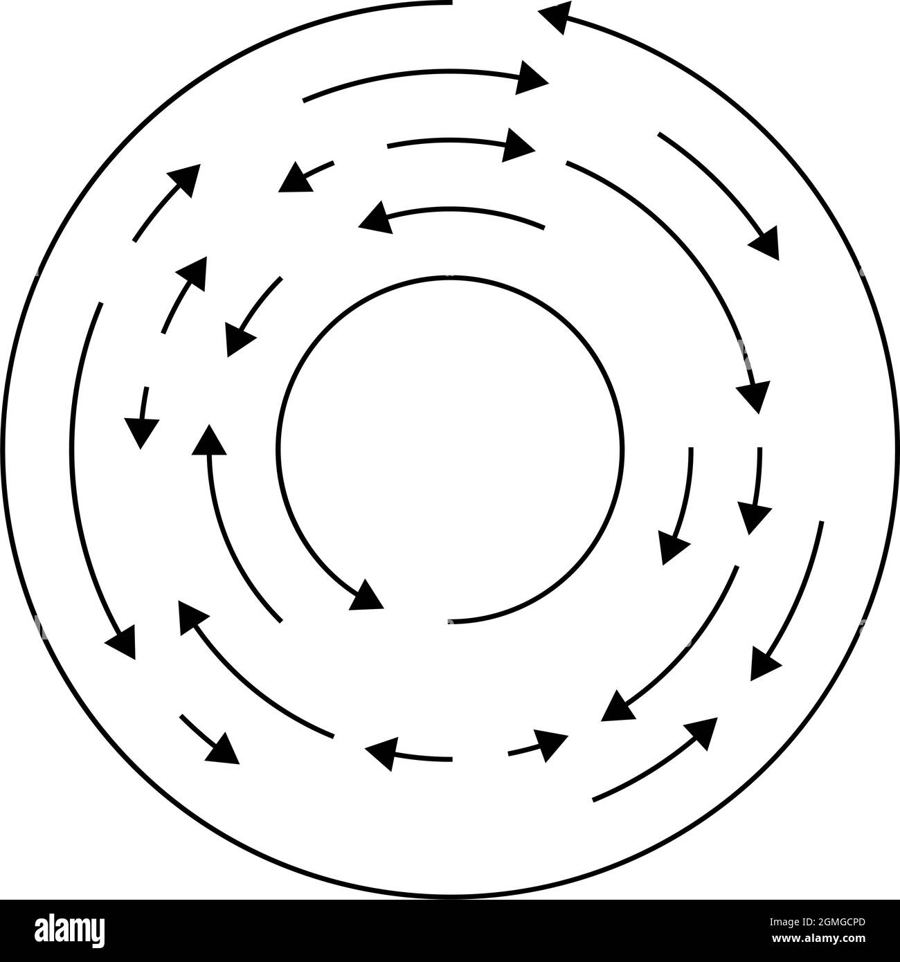 Circular, circle arrows in reverse, opposite direction - stock vector ...