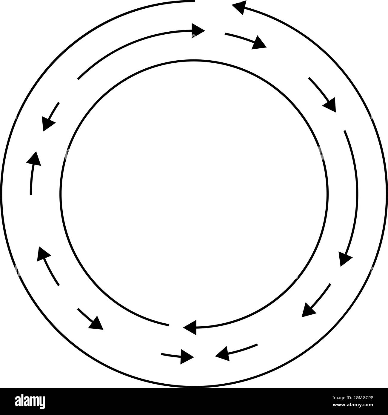 Circular, circle arrows in reverse, opposite direction - stock vector ...
