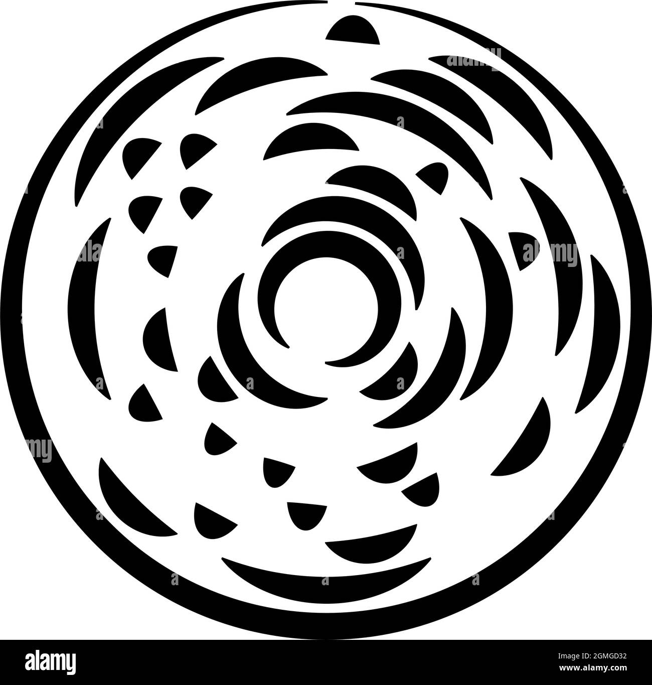 Circular, concentric segmented circles, rings. Abstract geometric ...