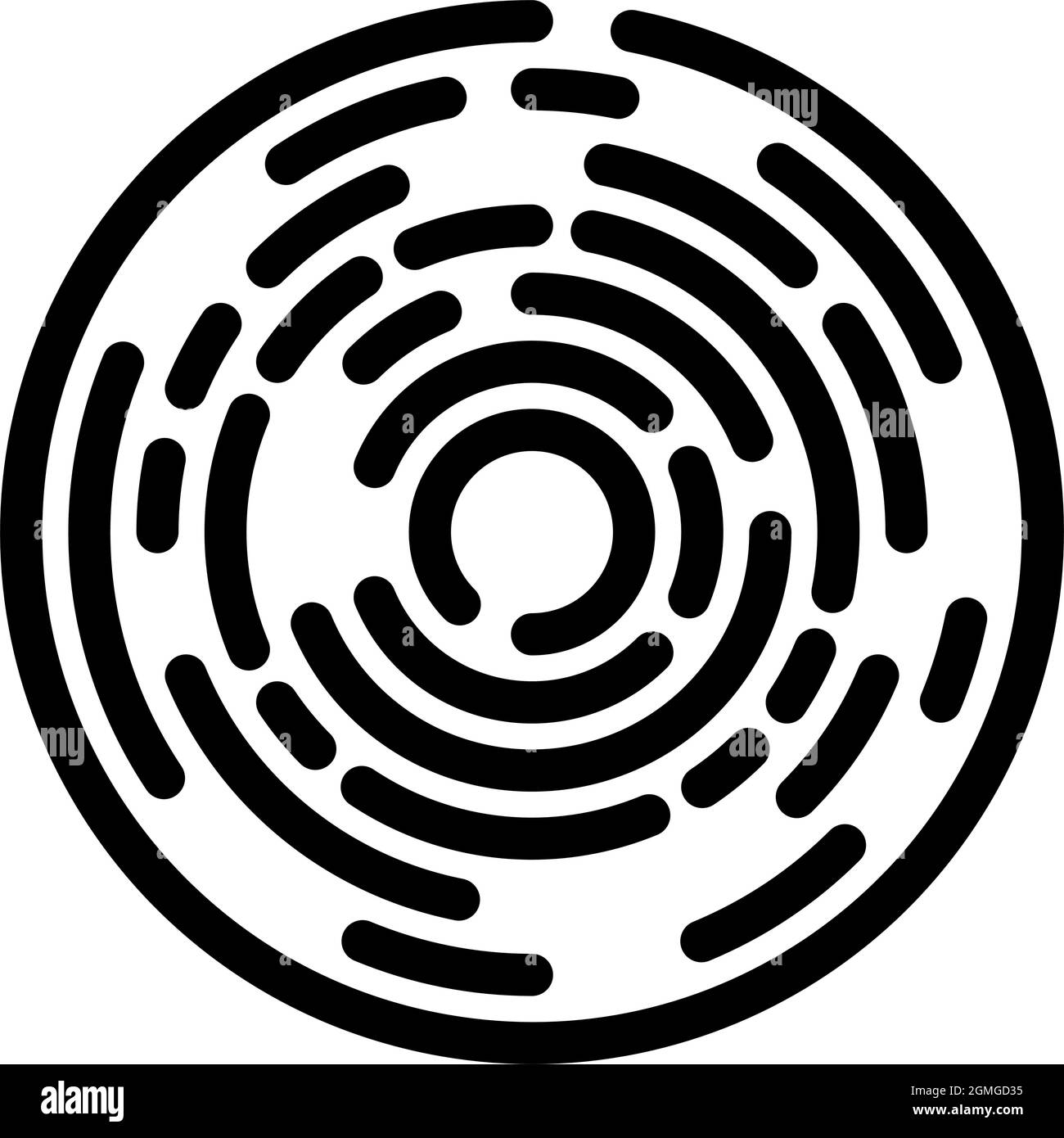 Circular, concentric segmented circles, rings. Abstract geometric ...