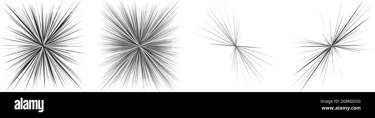 Radial, radiating dynamic rays, beams lines. Starburst, sunburst ...