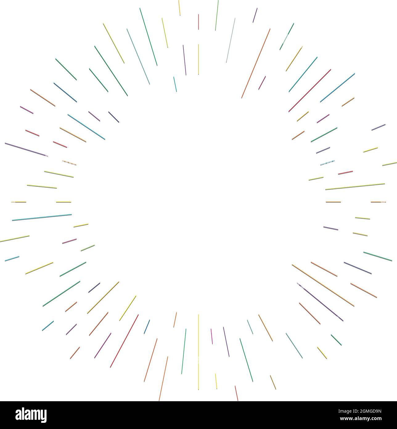Radial, radiating lines. Radiation, explosion, twinkle, glare and glint ...