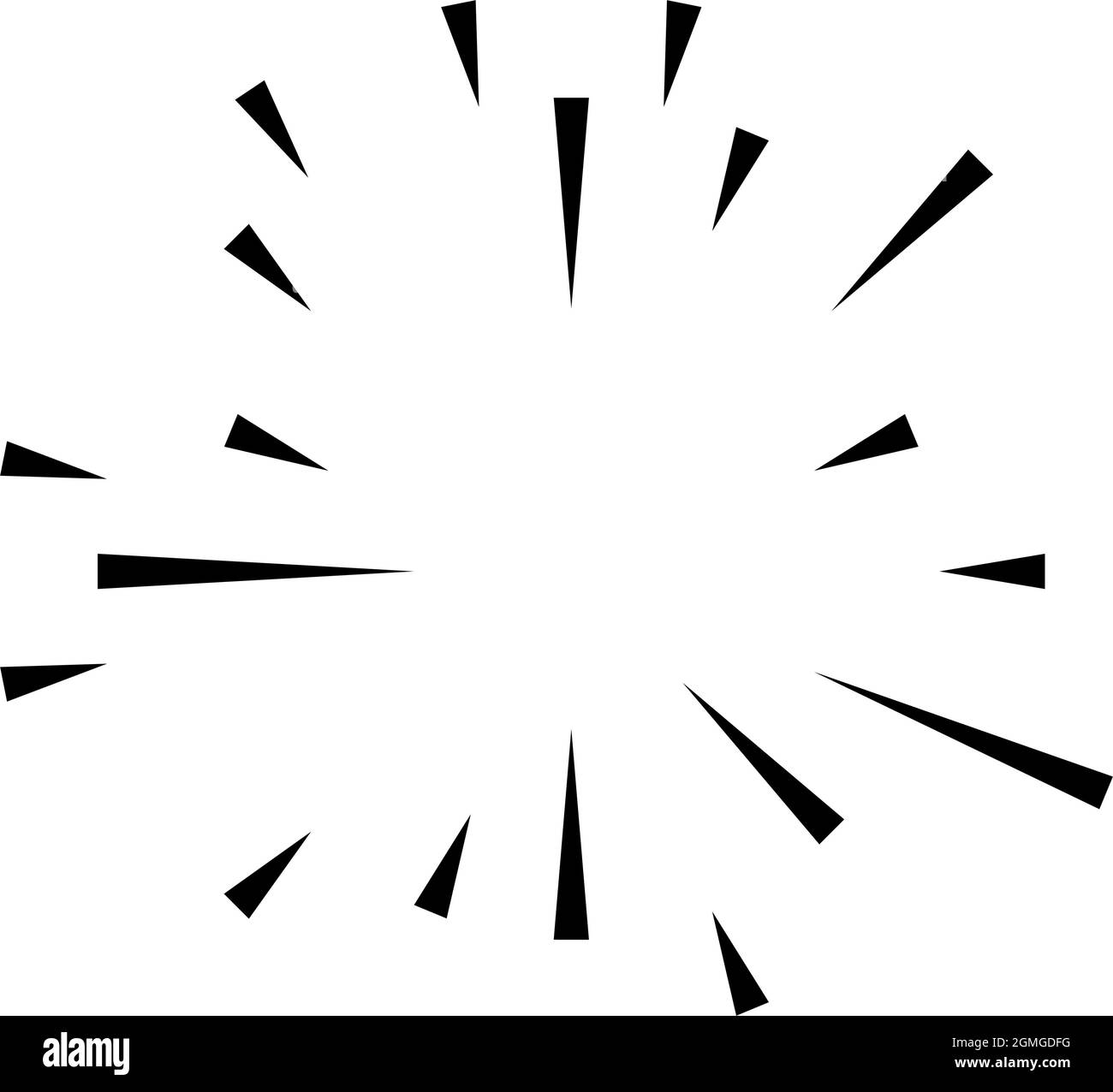 Radial, radiating lines. Radiation, explosion, twinkle, glare and glint ...