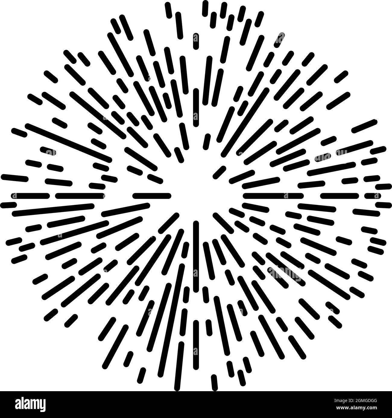 Radial, radiating lines. Radiation, explosion, twinkle, glare and glint ...