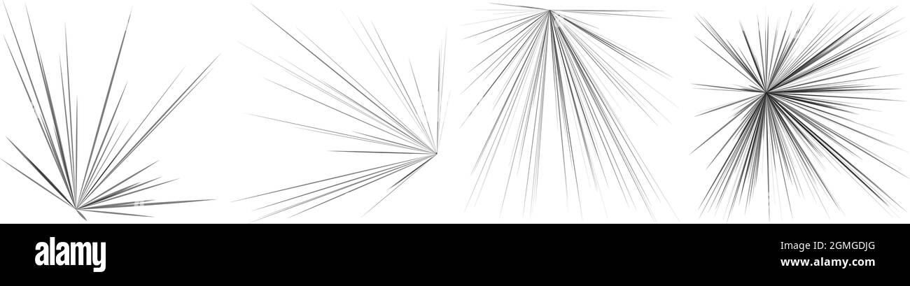 Radial, radiating dynamic rays, beams lines. Starburst, sunburst ...