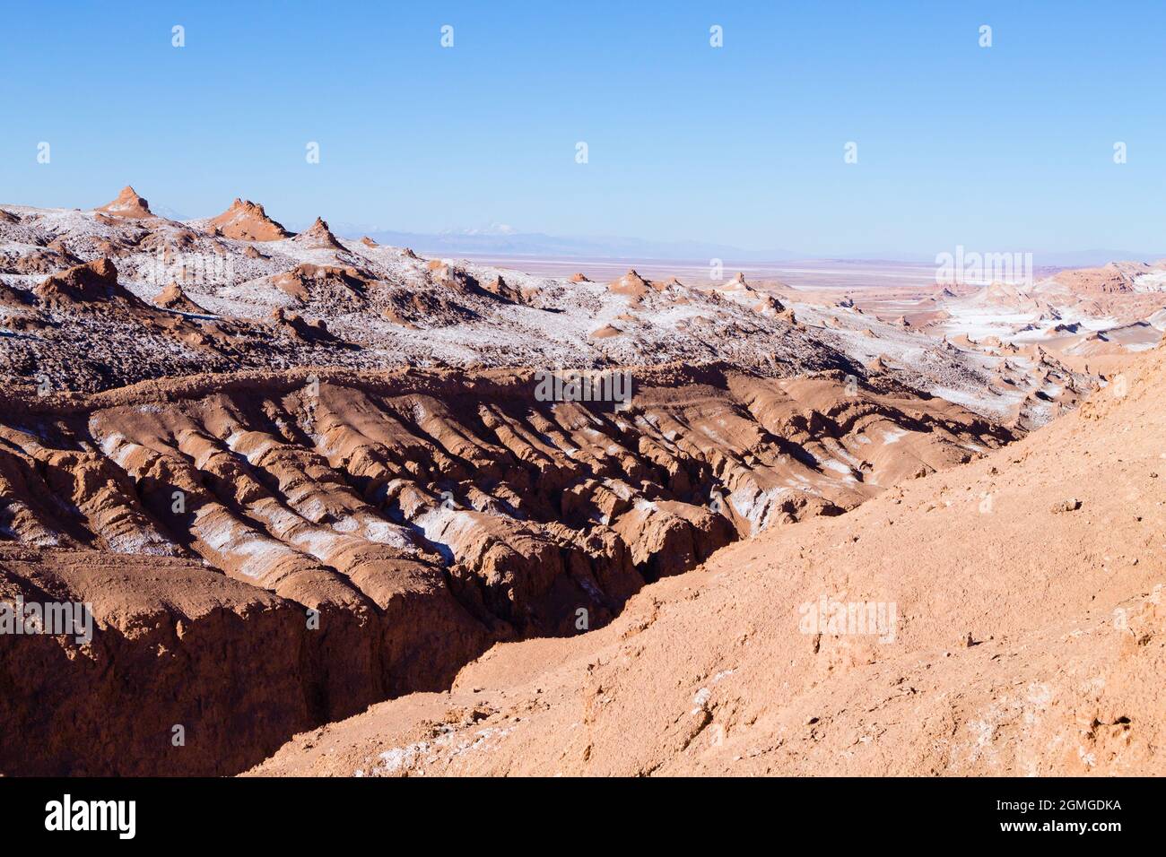 Valley of the Moon landscape, Chile. Chilean panorama. Valle de la Luna ...