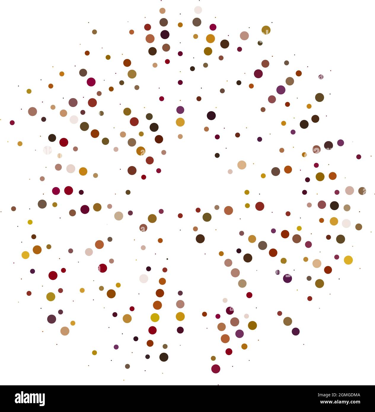 Colorful, colored random circles, dots, speckles and freckles ...