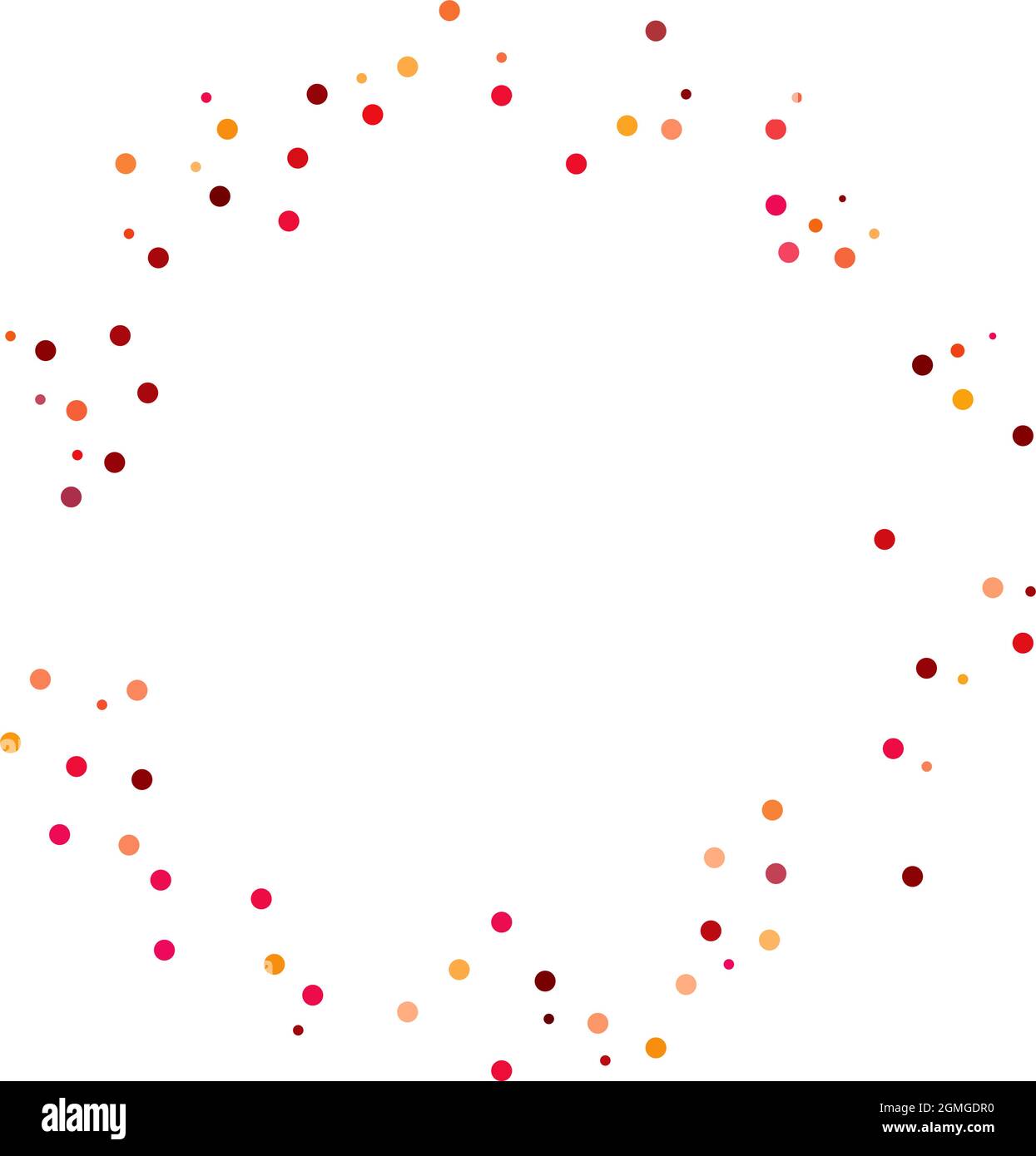 Colorful, colored random circles, dots, speckles and freckles ...