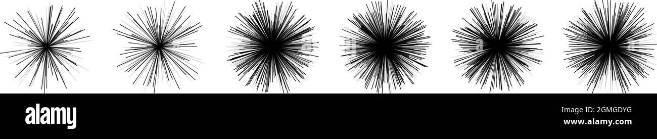 Radial, radiating dynamic rays, beams lines. Starburst, sunburst ...