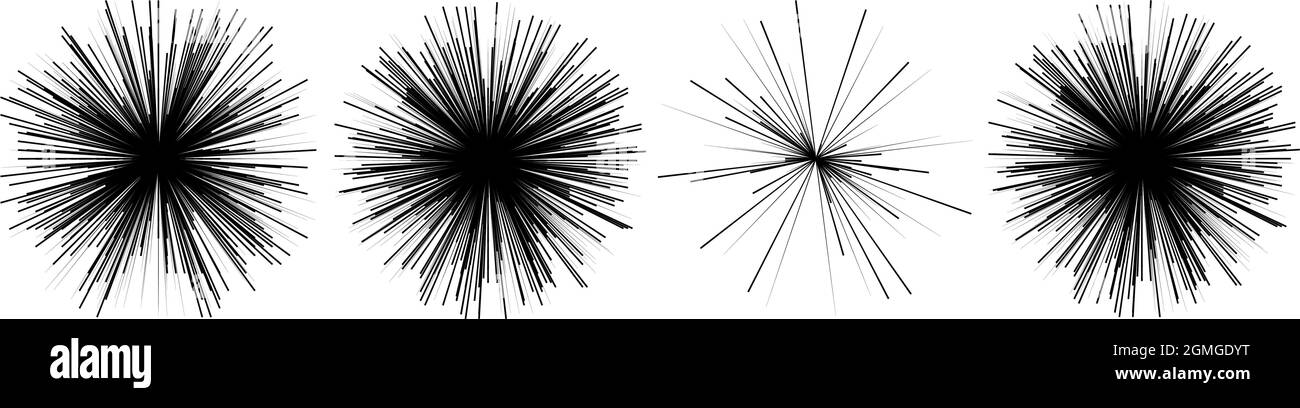Radial, radiating dynamic rays, beams lines. Starburst, sunburst ...