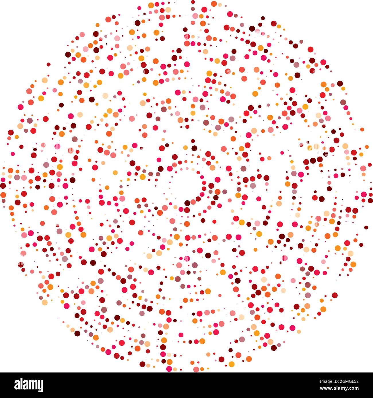 Colorful, colored random circles, dots, speckles and freckles ...