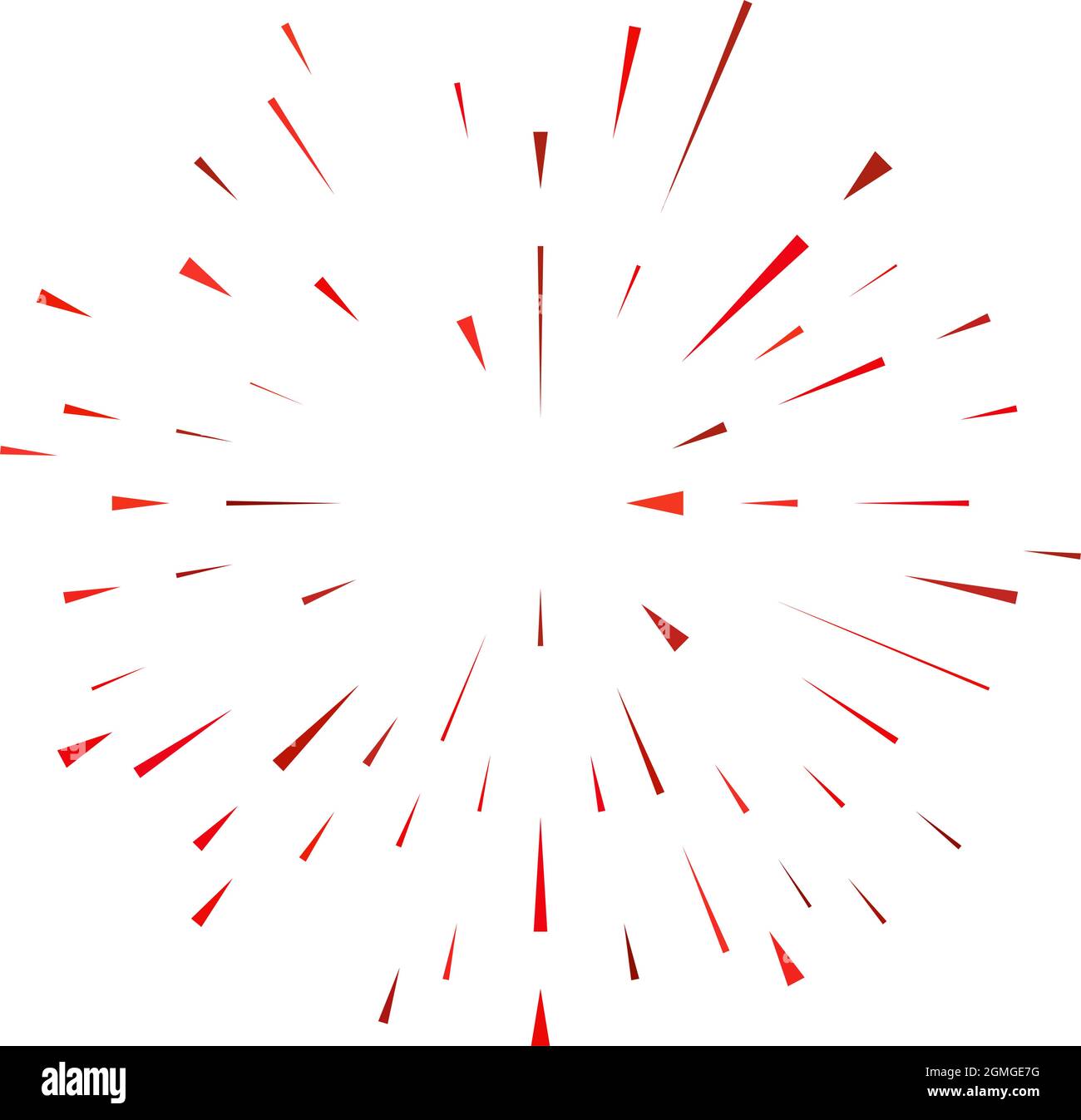 Radial, radiating lines. Radiation, explosion, twinkle, glare and glint effect. Abstract blast ...