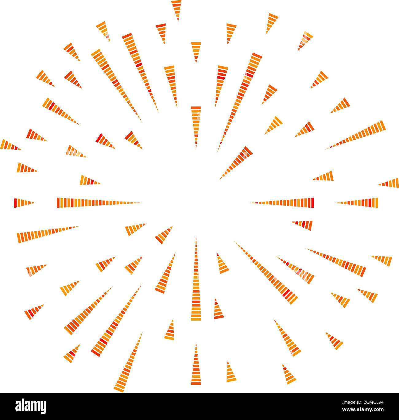 Radial, radiating lines. Radiation, explosion, twinkle, glare and glint ...