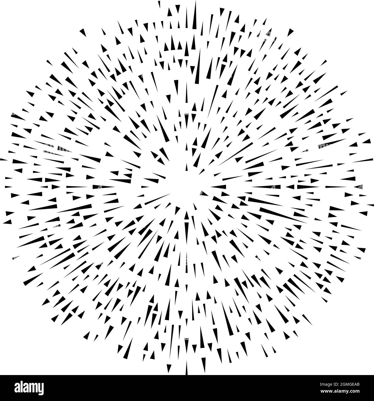 Radial, radiating lines. Radiation, explosion, twinkle, glare and glint effect. Abstract blast ...