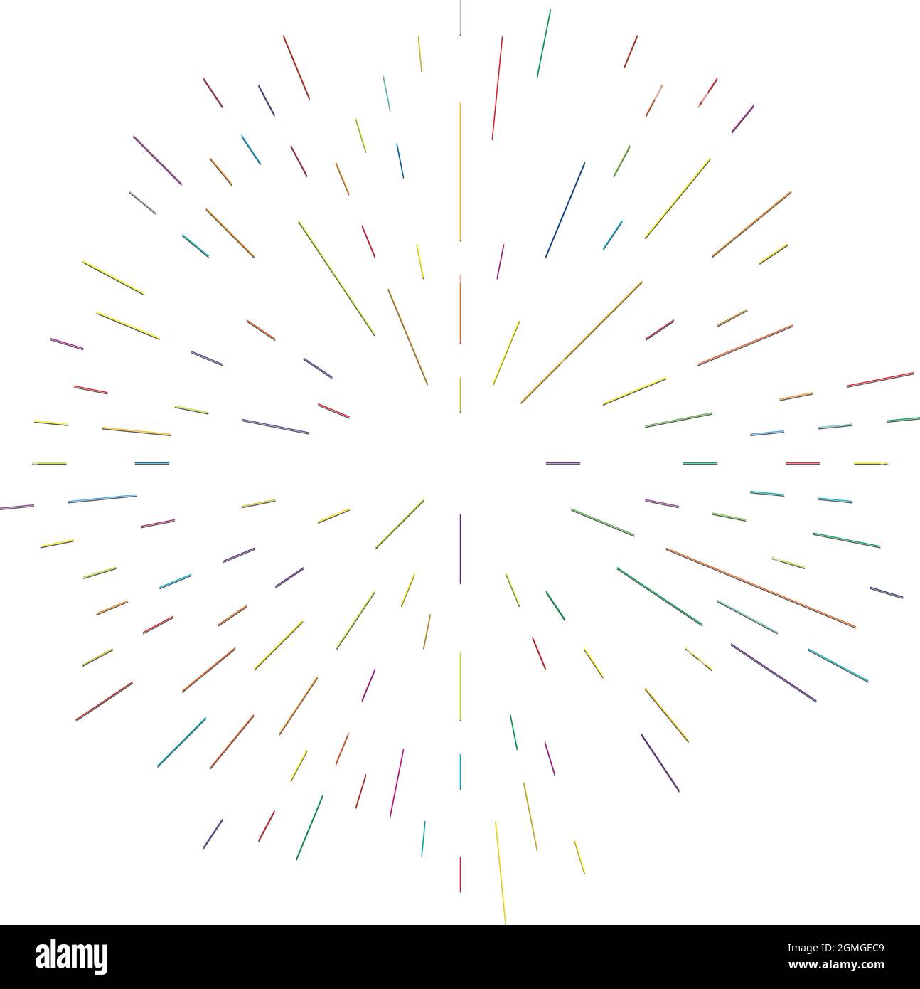 Radial, radiating lines. Radiation, explosion, twinkle, glare and glint ...