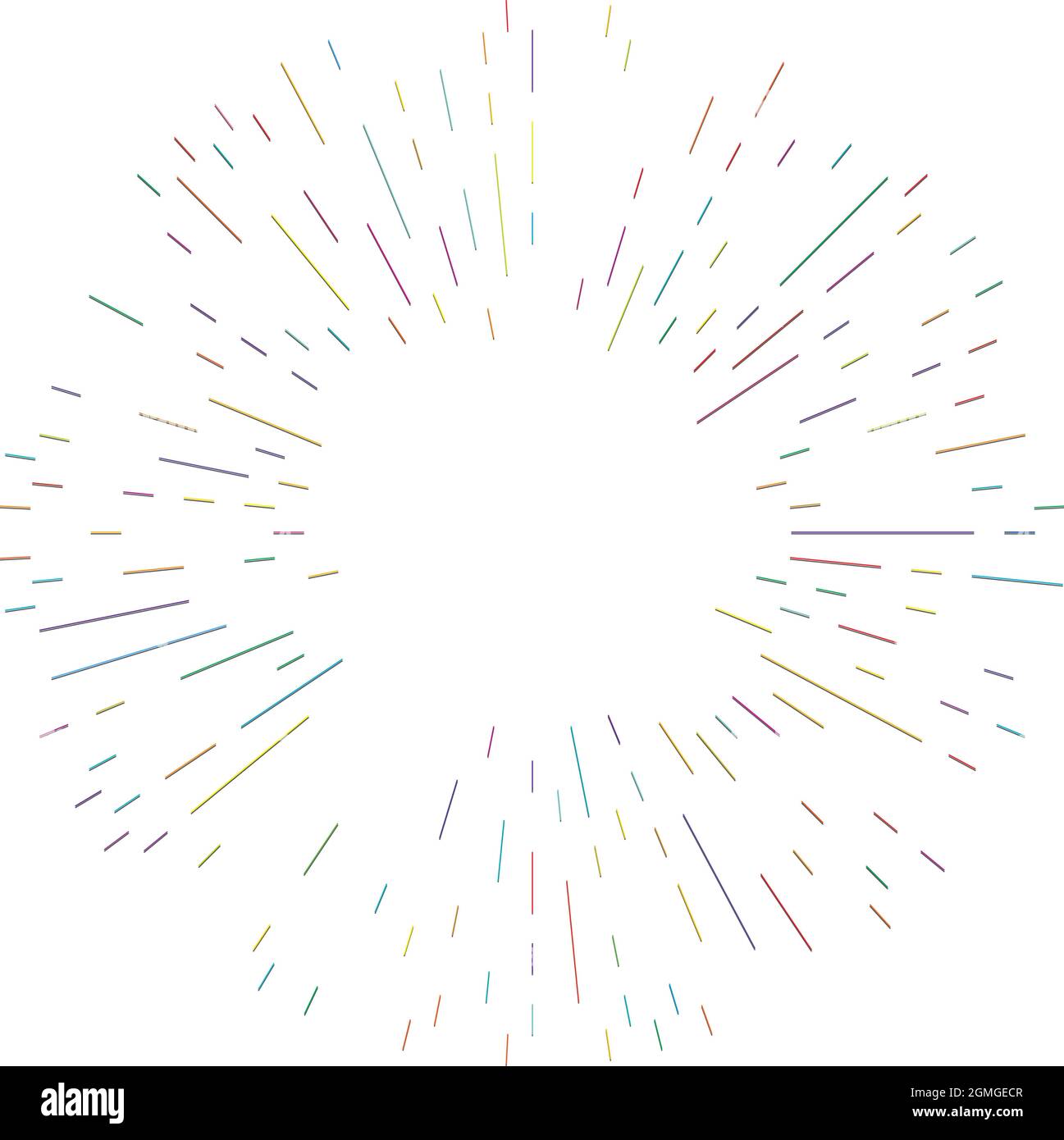 Radial, radiating lines. Radiation, explosion, twinkle, glare and glint ...