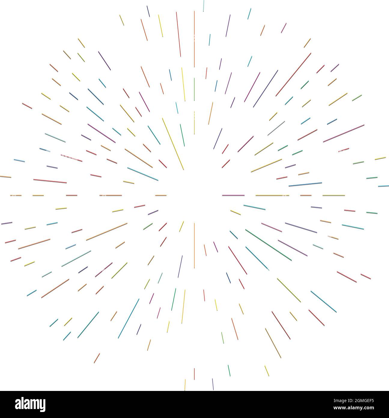 Radial, radiating lines. Radiation, explosion, twinkle, glare and glint ...