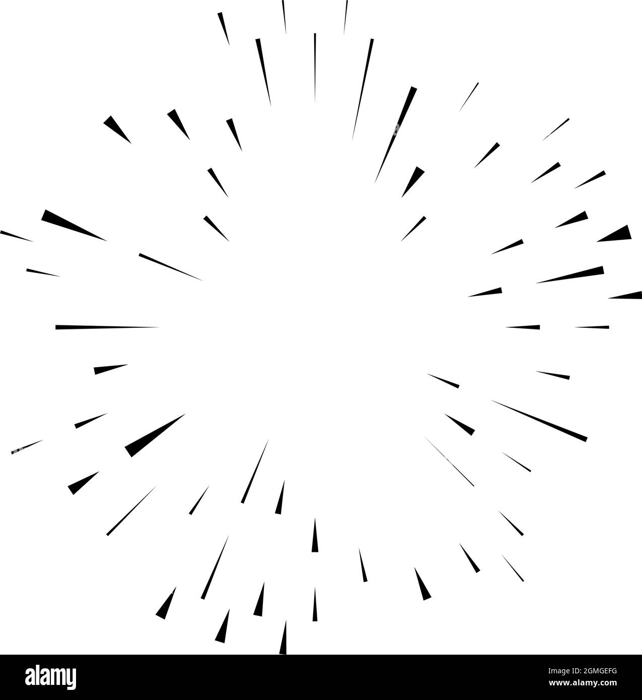 Radial, radiating lines. Radiation, explosion, twinkle, glare and glint ...