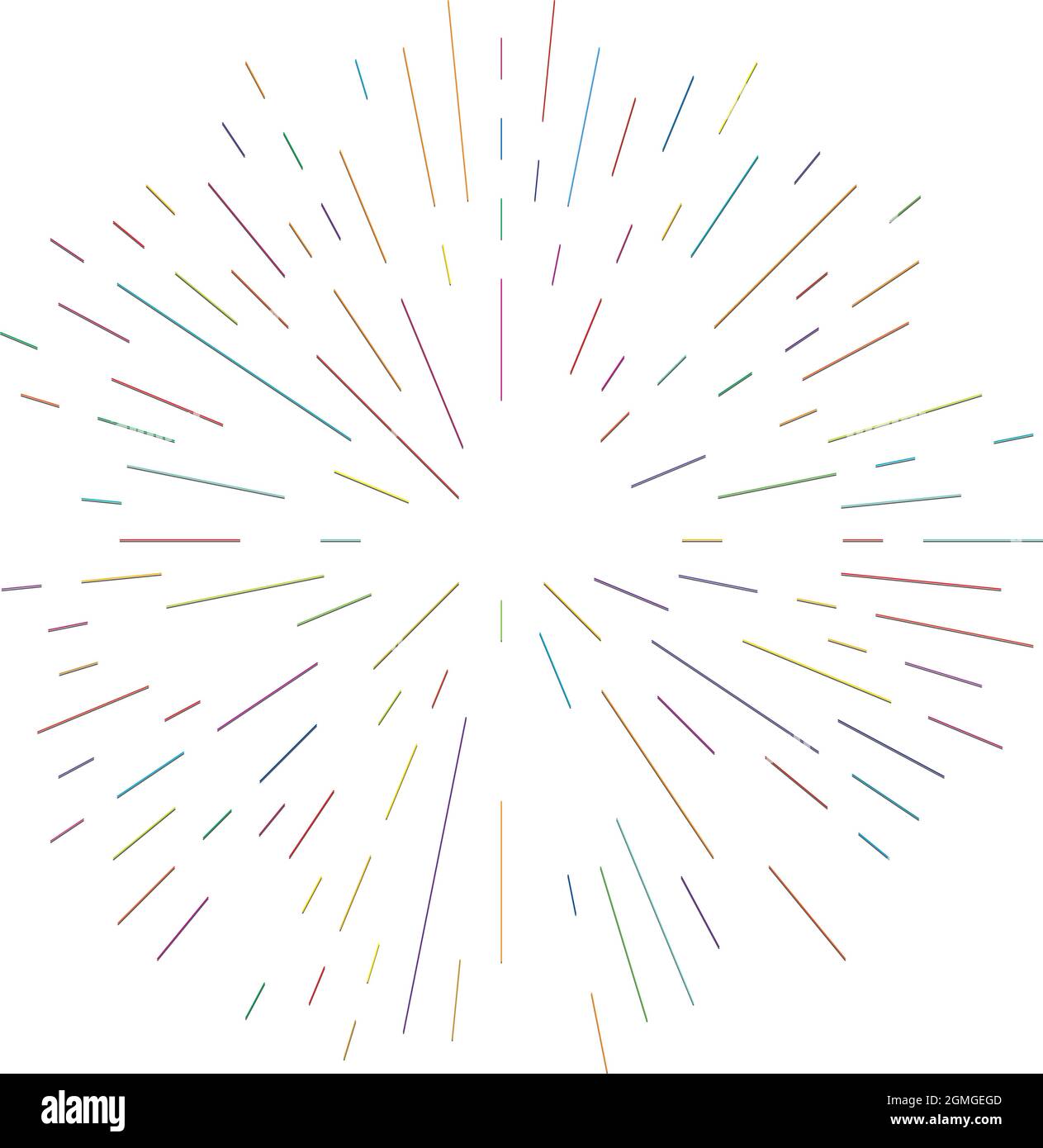 Radial, radiating lines. Radiation, explosion, twinkle, glare and glint effect. Abstract blast ...