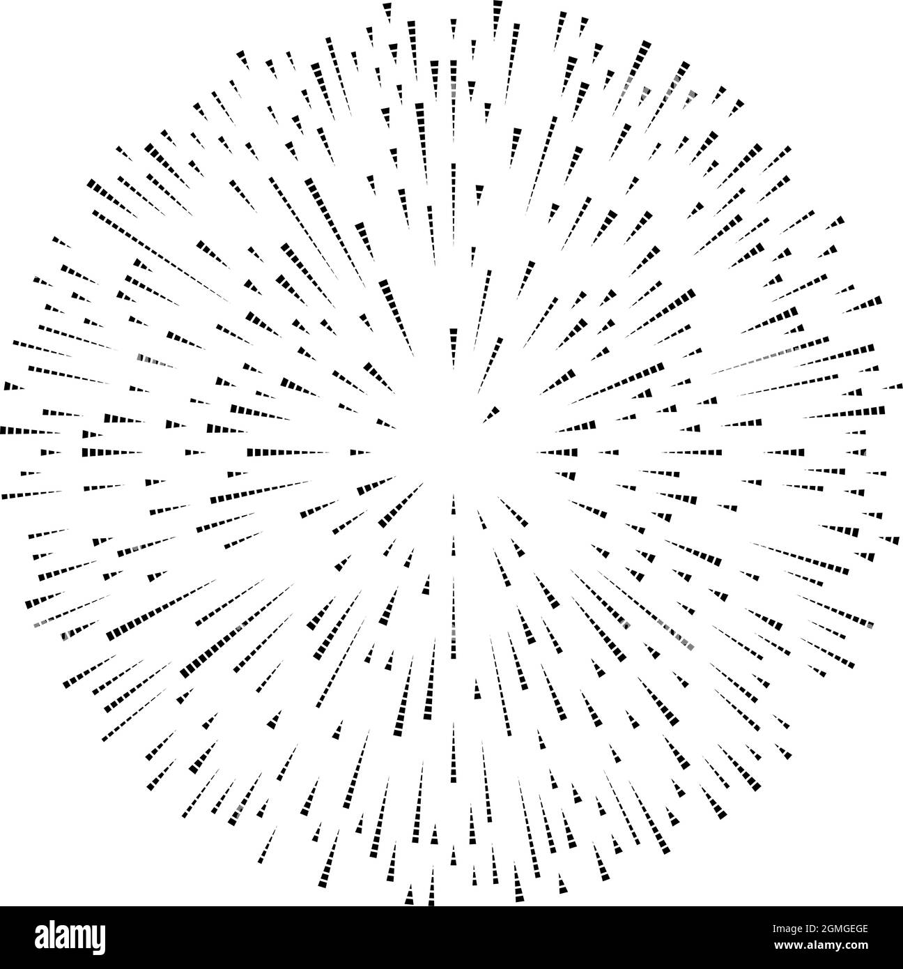 Radial, radiating lines. Radiation, explosion, twinkle, glare and glint ...