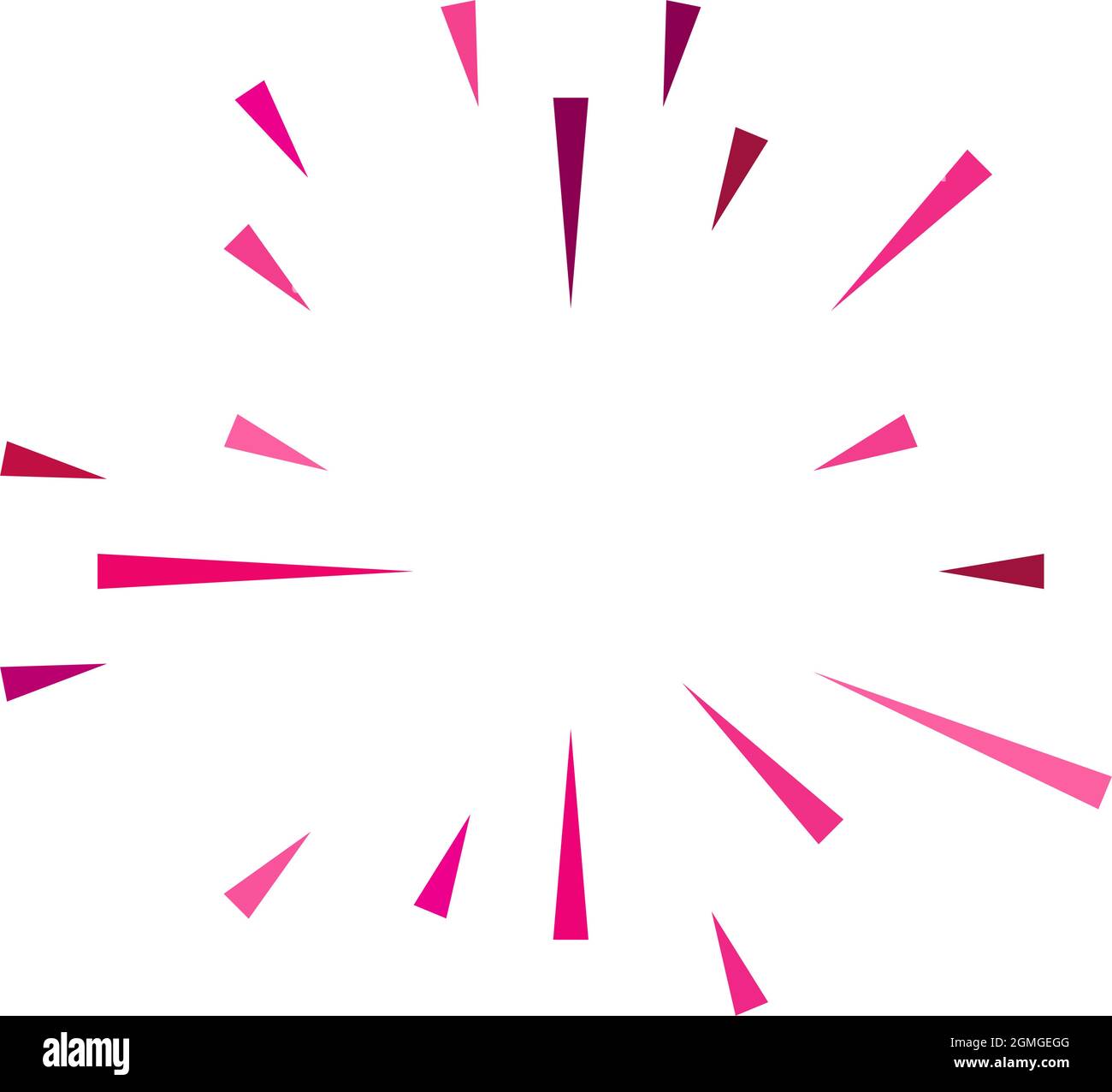 Radial, radiating lines. Radiation, explosion, twinkle, glare and glint effect. Abstract blast ...