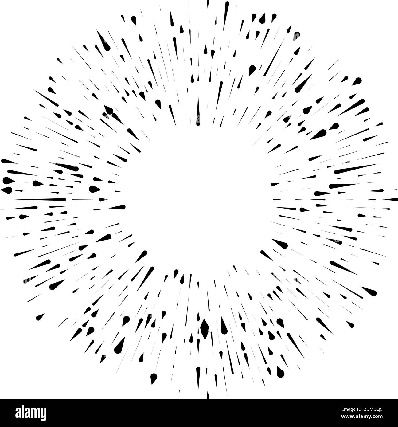 Radial, radiating lines. Radiation, explosion, twinkle, glare and glint ...