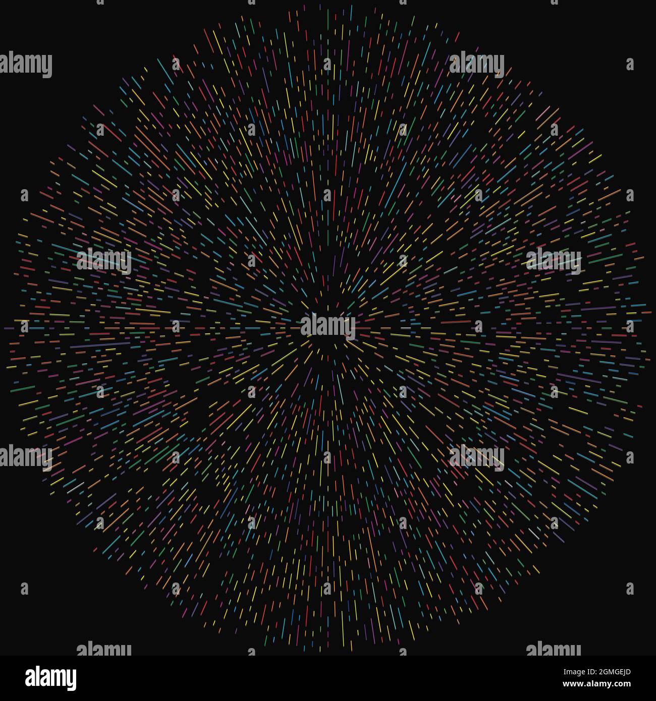 Radial, radiating lines. Radiation, explosion, twinkle, glare and glint ...