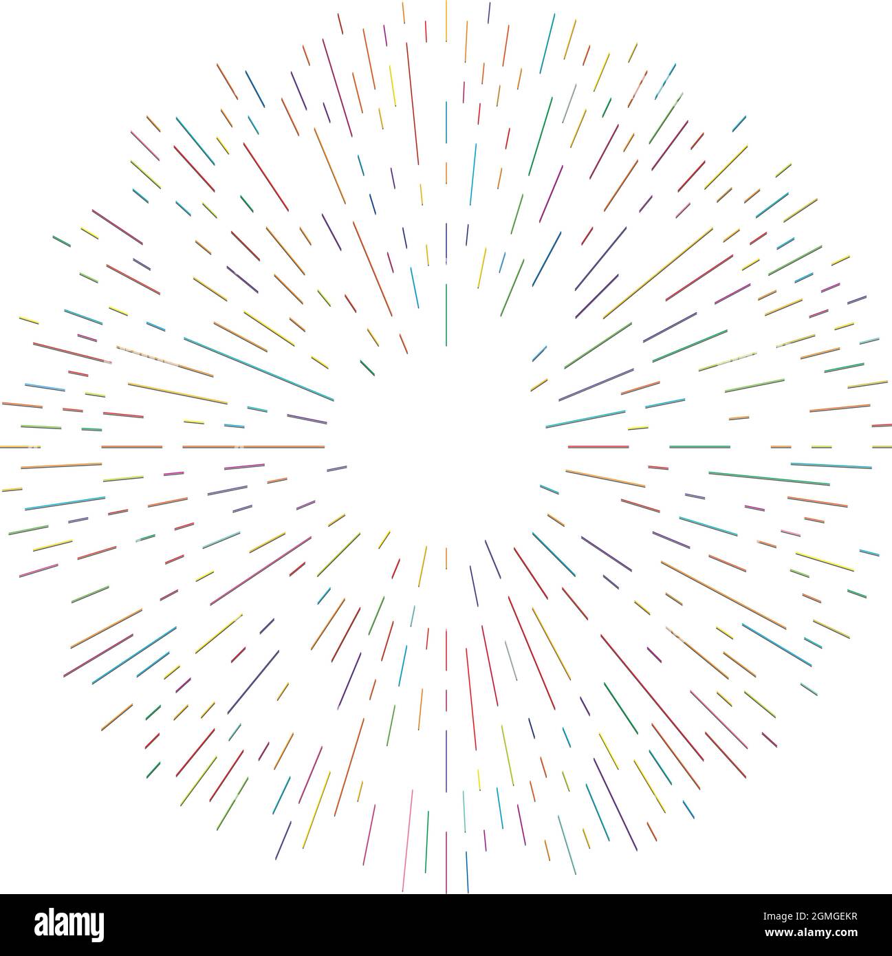 Radial, radiating lines. Radiation, explosion, twinkle, glare and glint ...