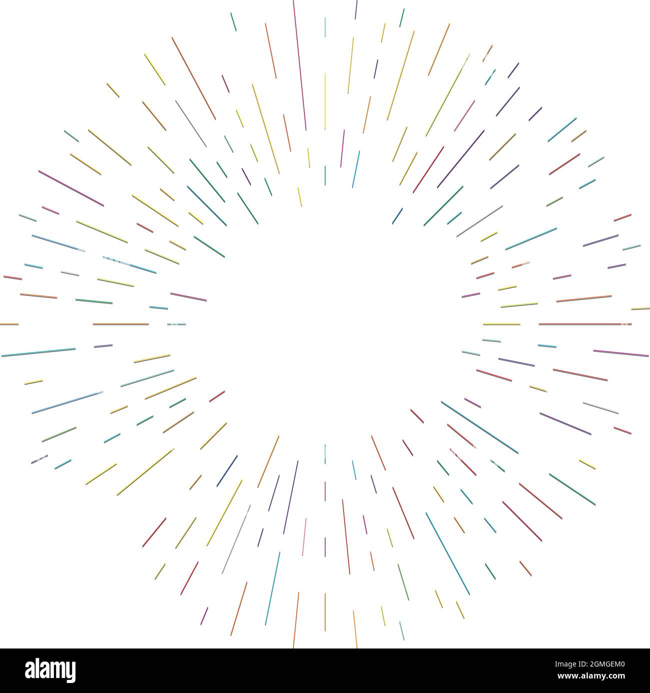 Radial, radiating lines. Radiation, explosion, twinkle, glare and glint ...