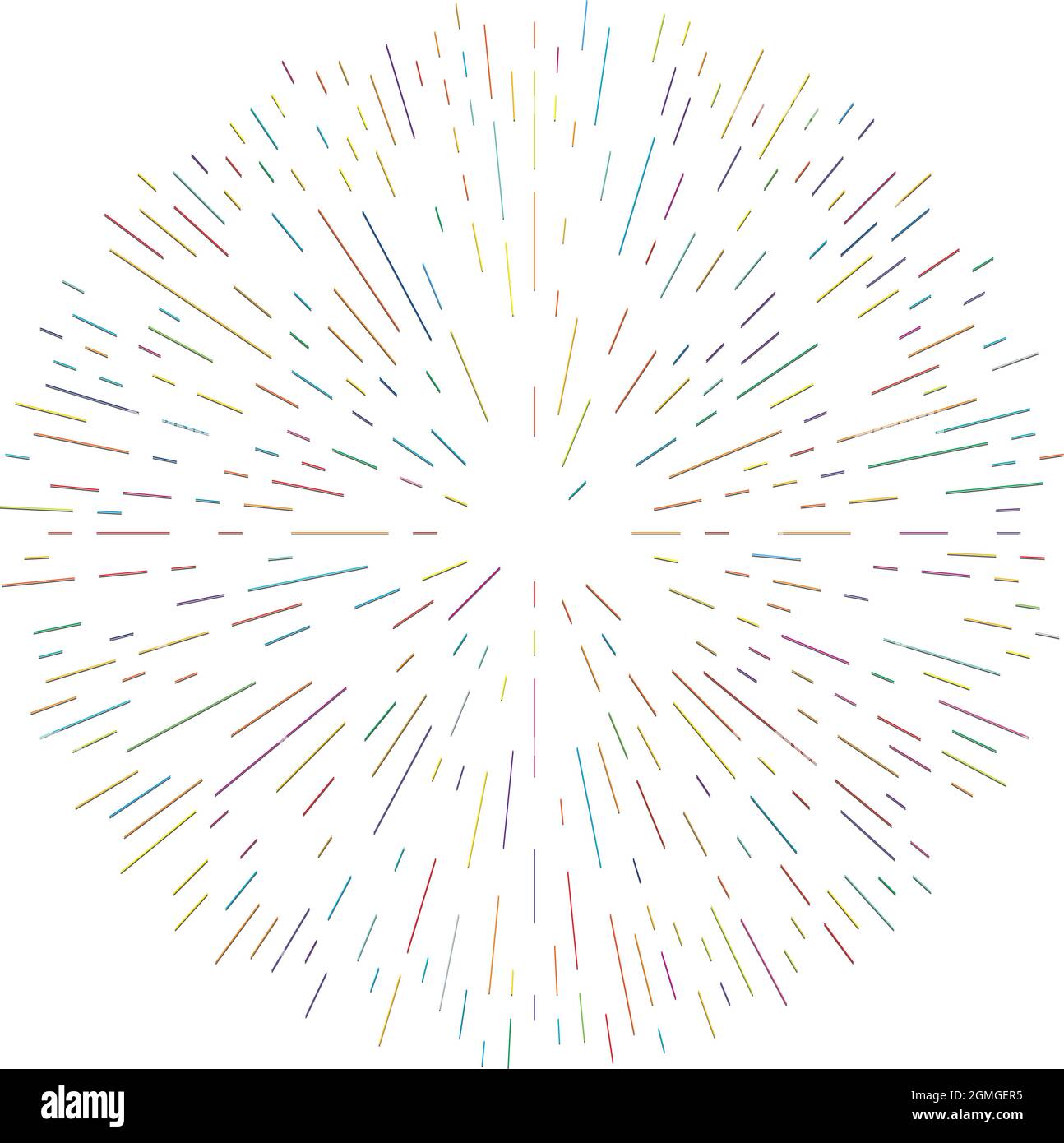 Radial, radiating lines. Radiation, explosion, twinkle, glare and glint ...