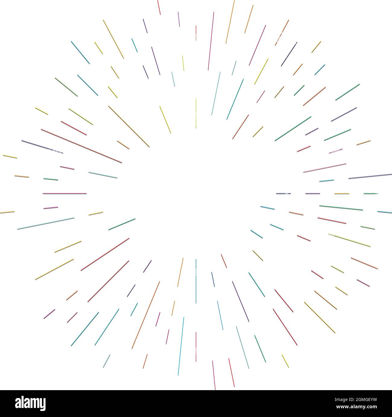 Radial, radiating lines. Radiation, explosion, twinkle, glare and glint ...