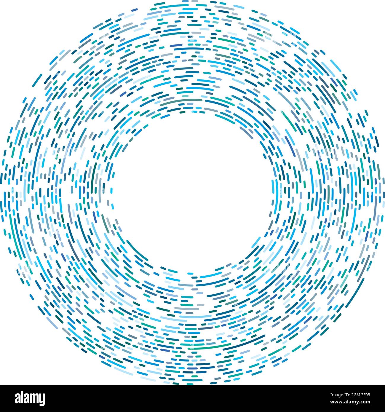 Colorful circular, concentric segmented circles. Radial, radiating ...