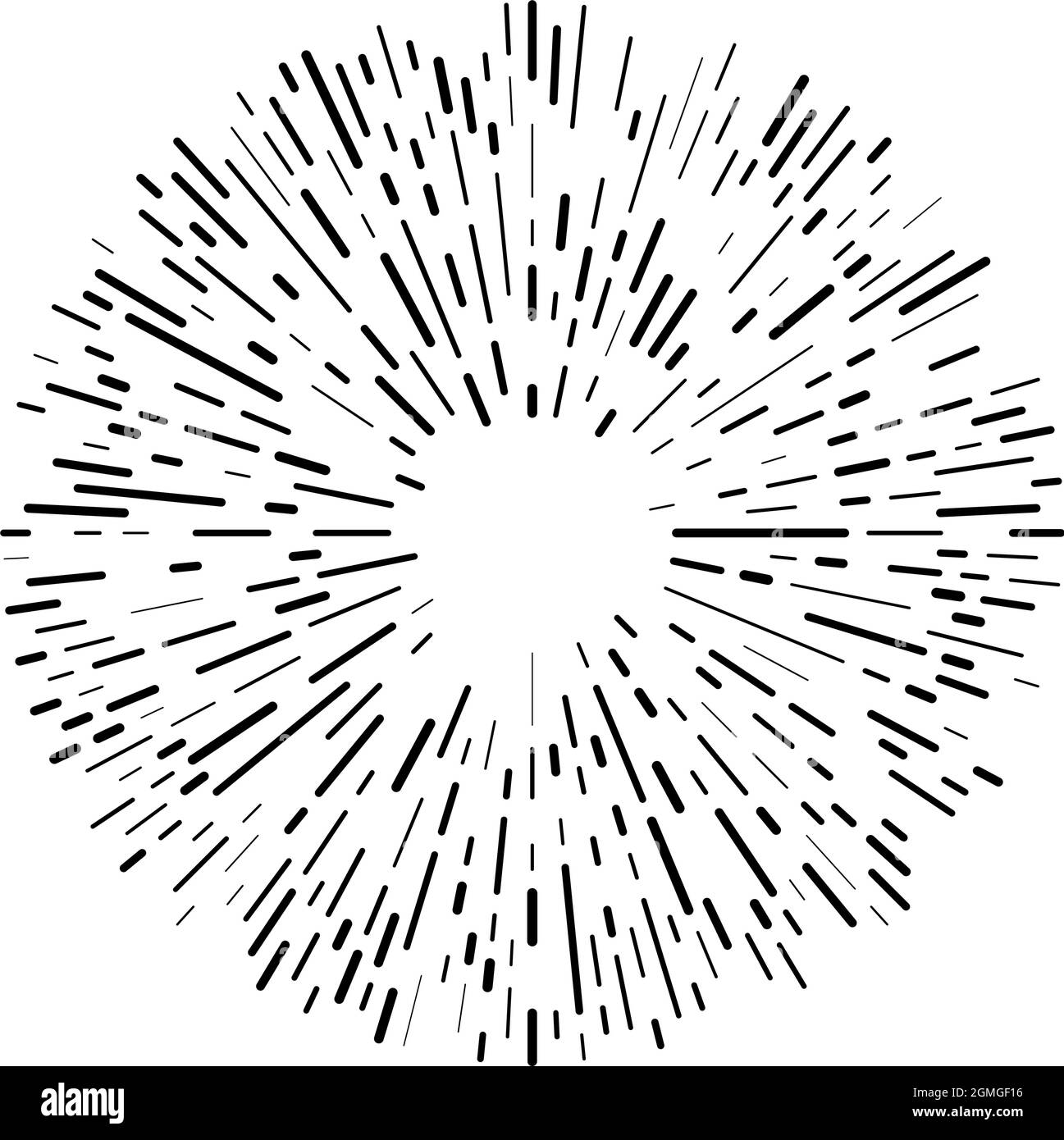 Radial, radiating lines. Radiation, explosion, twinkle, glare and glint ...