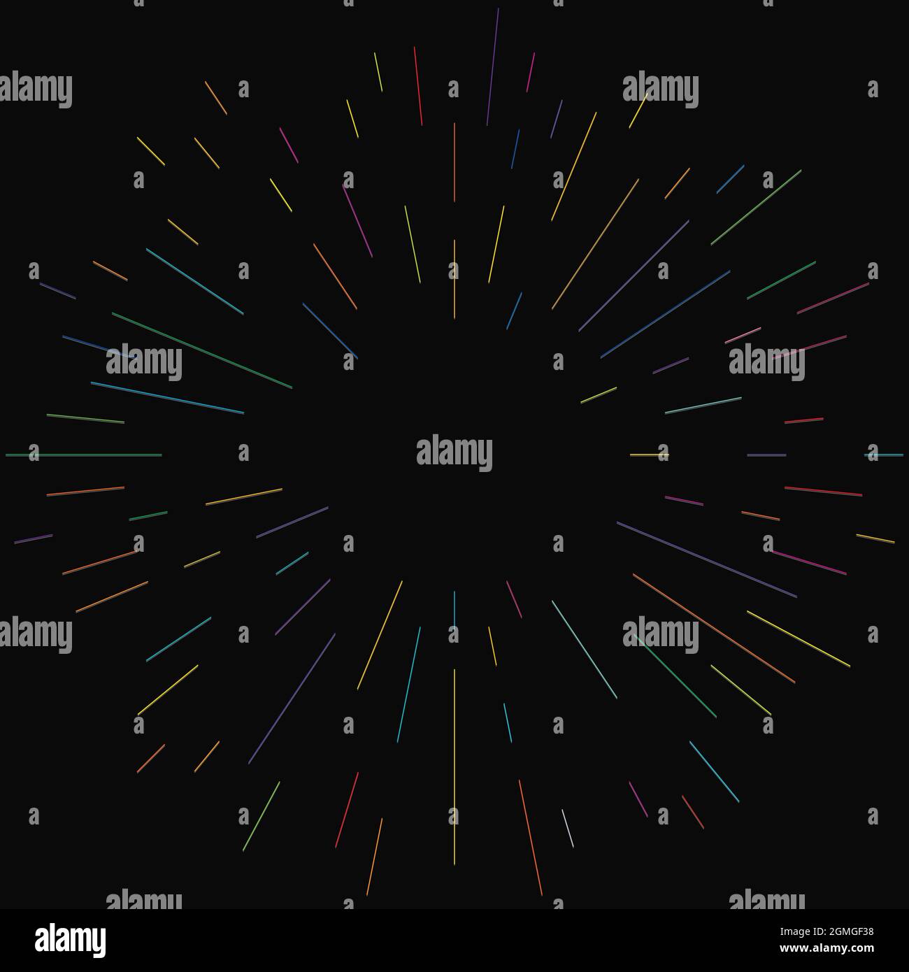 Radial, radiating lines. Radiation, explosion, twinkle, glare and glint ...