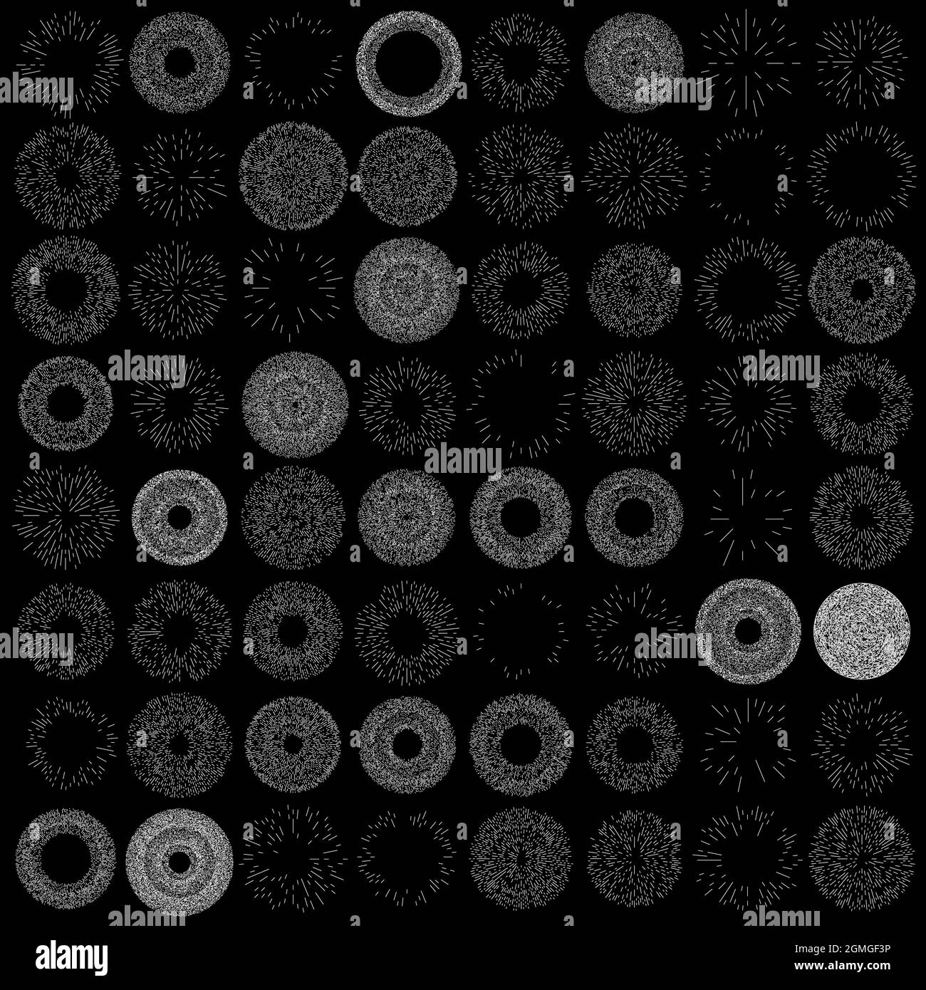 Radial, radiating lines. Radiation, explosion, twinkle, glare and glint ...