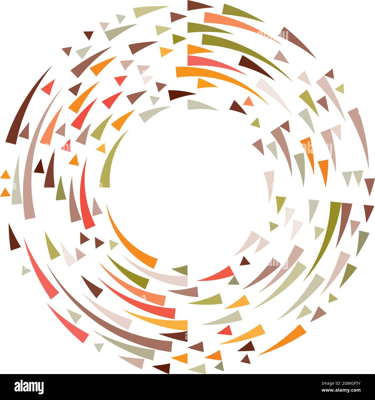 Colorful circular, concentric segmented circles. Radial, radiating ...