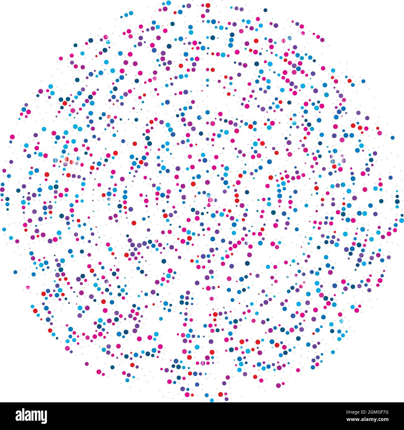 Colorful, colored random circles, dots, speckles and freckles ...