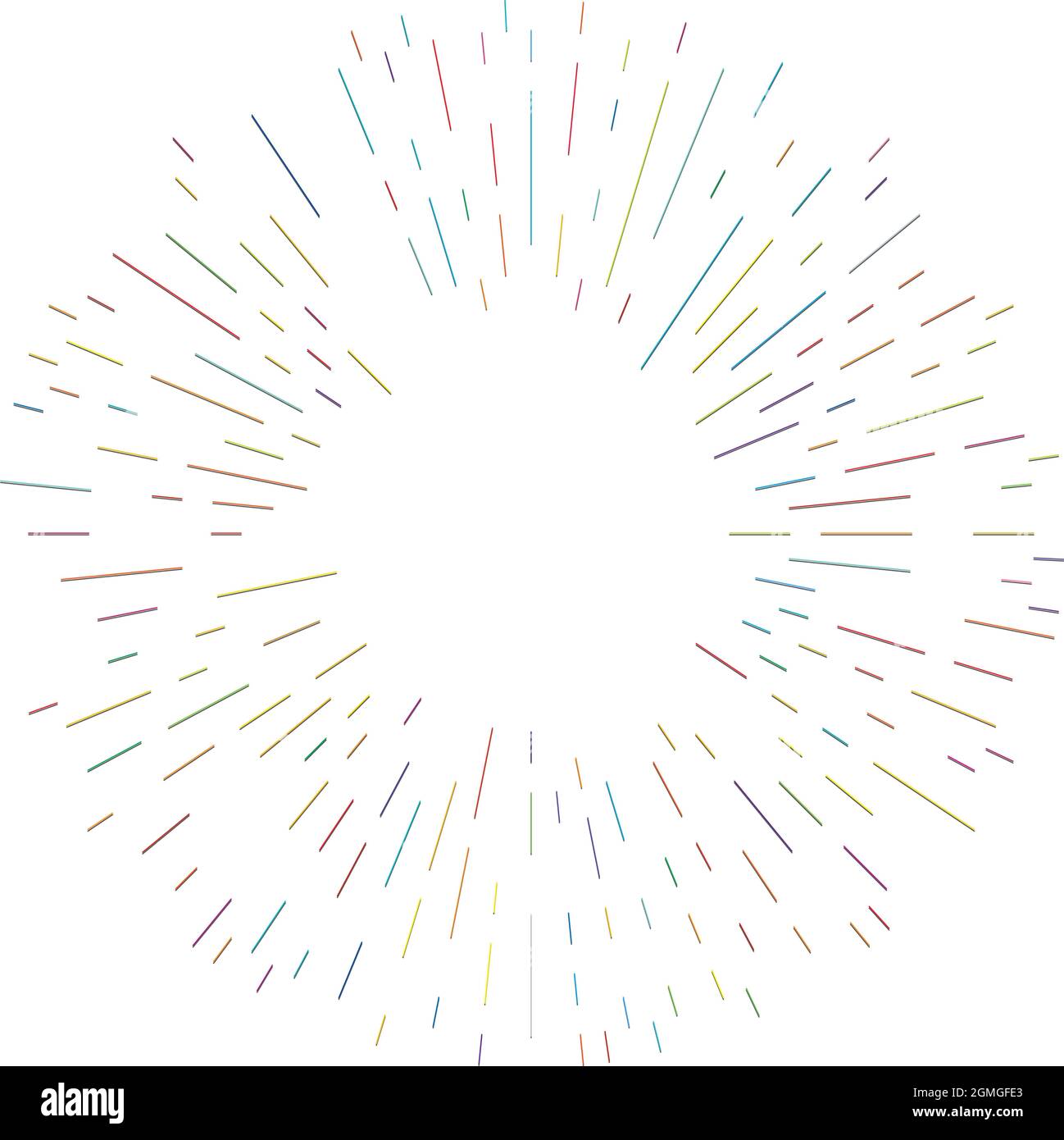 Radial, radiating lines. Radiation, explosion, twinkle, glare and glint ...
