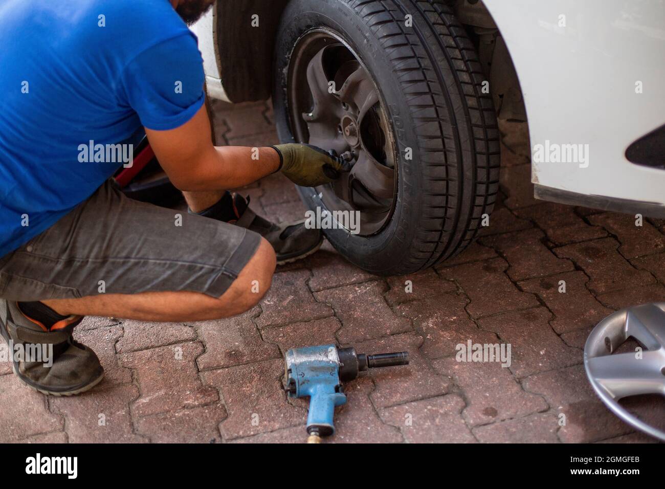 Exploded tire hi-res stock photography and images - Alamy