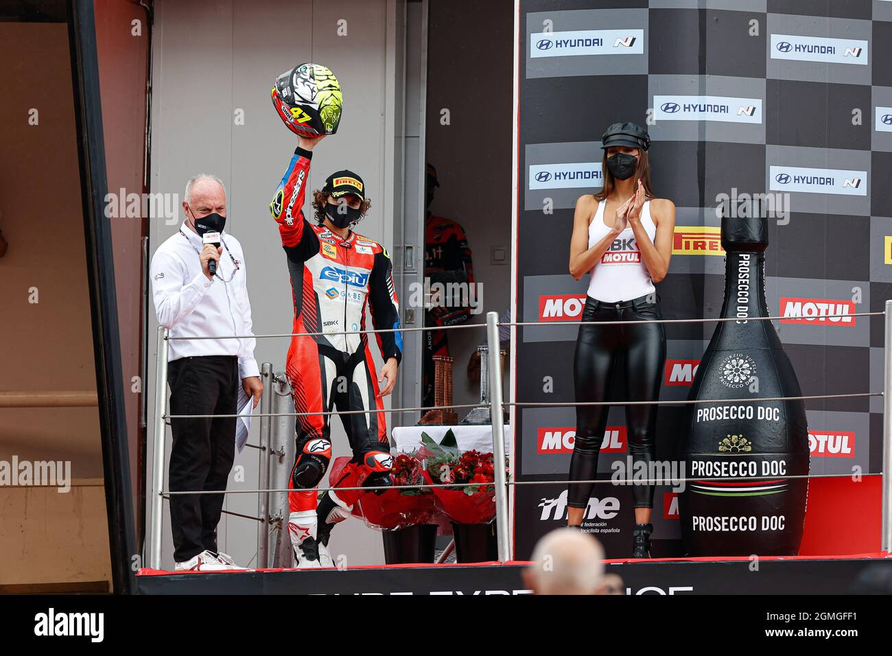 Axel Bassani of Motocorsa Racing Team with Ducati Panigale V4 on the ...