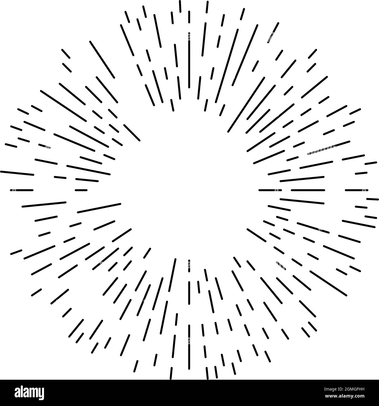 Radial, radiating lines. Radiation, explosion, twinkle, glare and glint ...